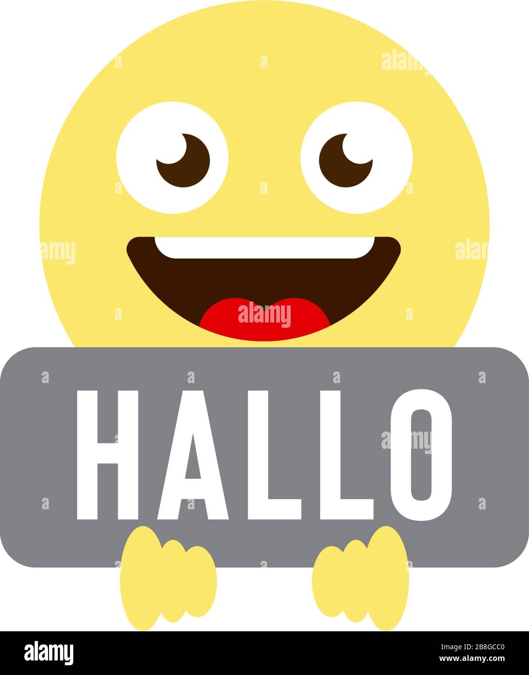 hallo emoticons vector icon symbol isolated on white background Stock ...