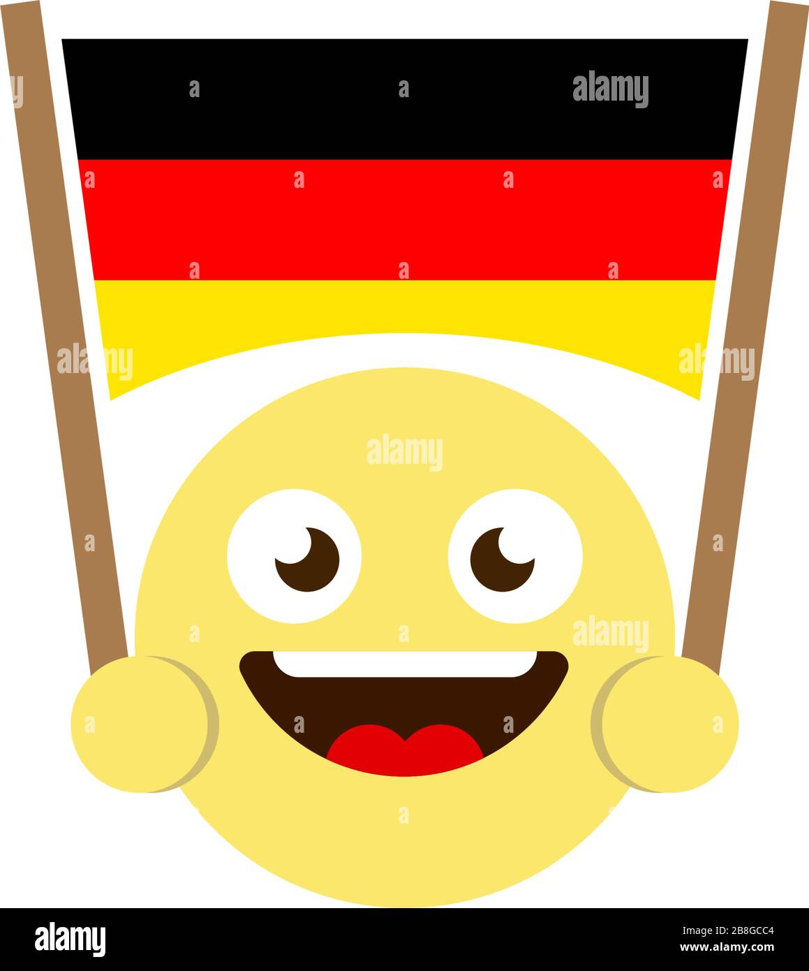 emoticon flag of germany vector icon isolated on white background Stock ...