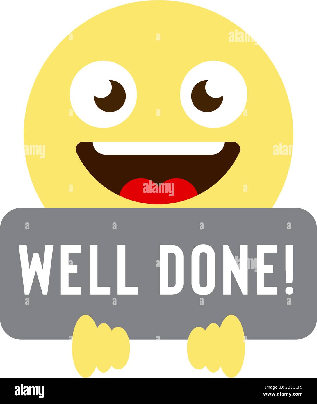 well done emoticons vector icon symbol isolated on white background ...