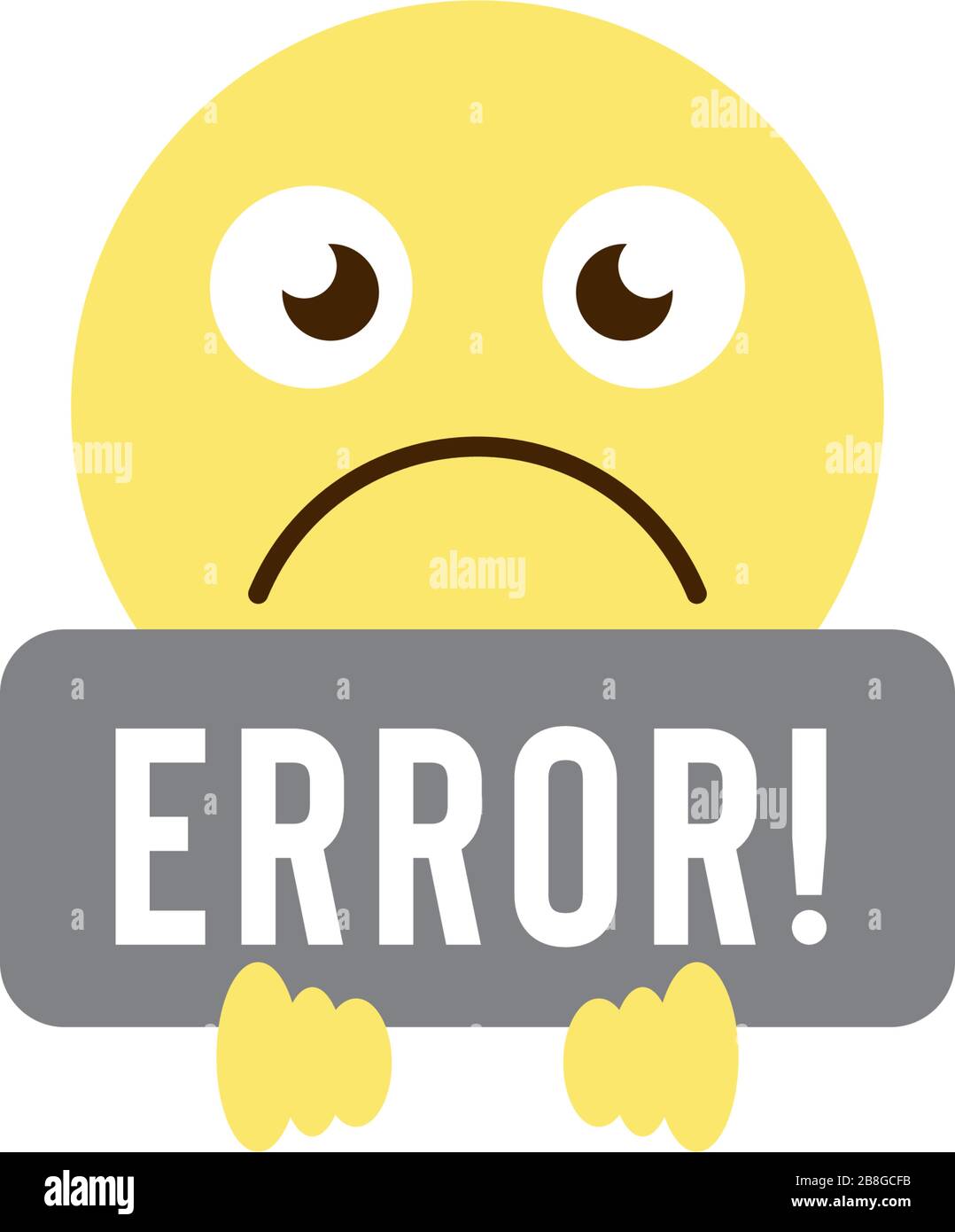 error emoticons vector icon symbol isolated on white background Stock ...