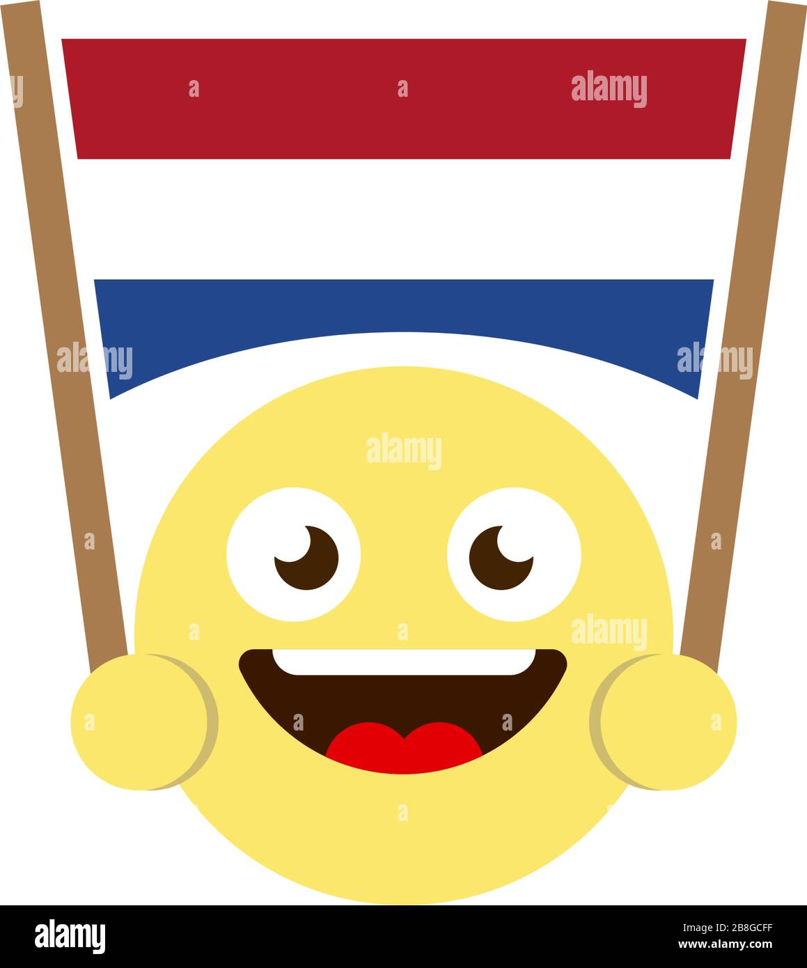 emoticon flag of netherland vector icon isolated on white background ...