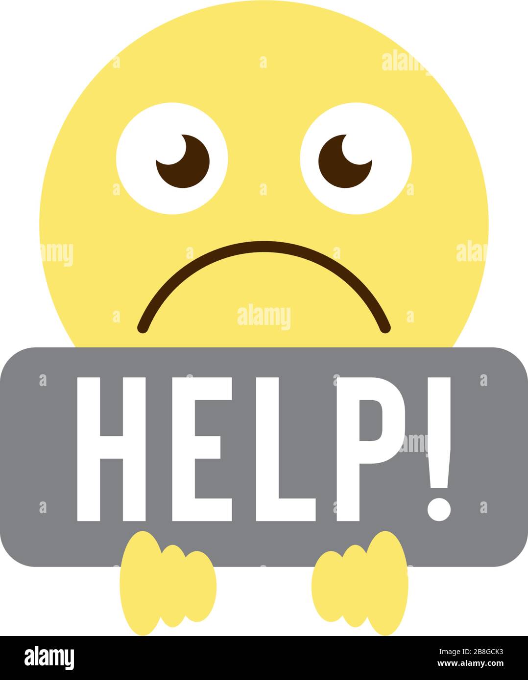 help emoticons vector icon symbol isolated on white background Stock ...