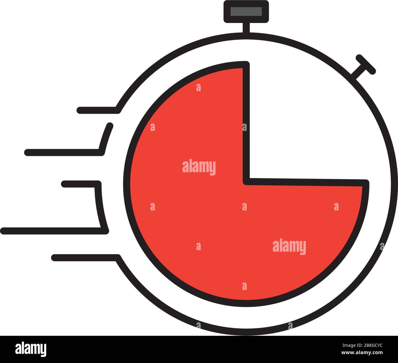 Timer vector icon symbol isolated on white background Stock Vector ...