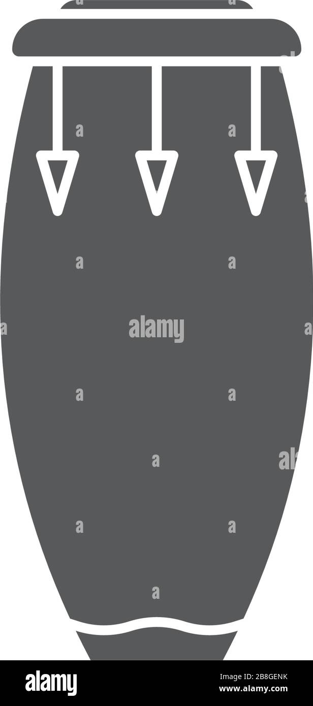 Conga drum vector icon symbol isolated on white background Stock Vector ...