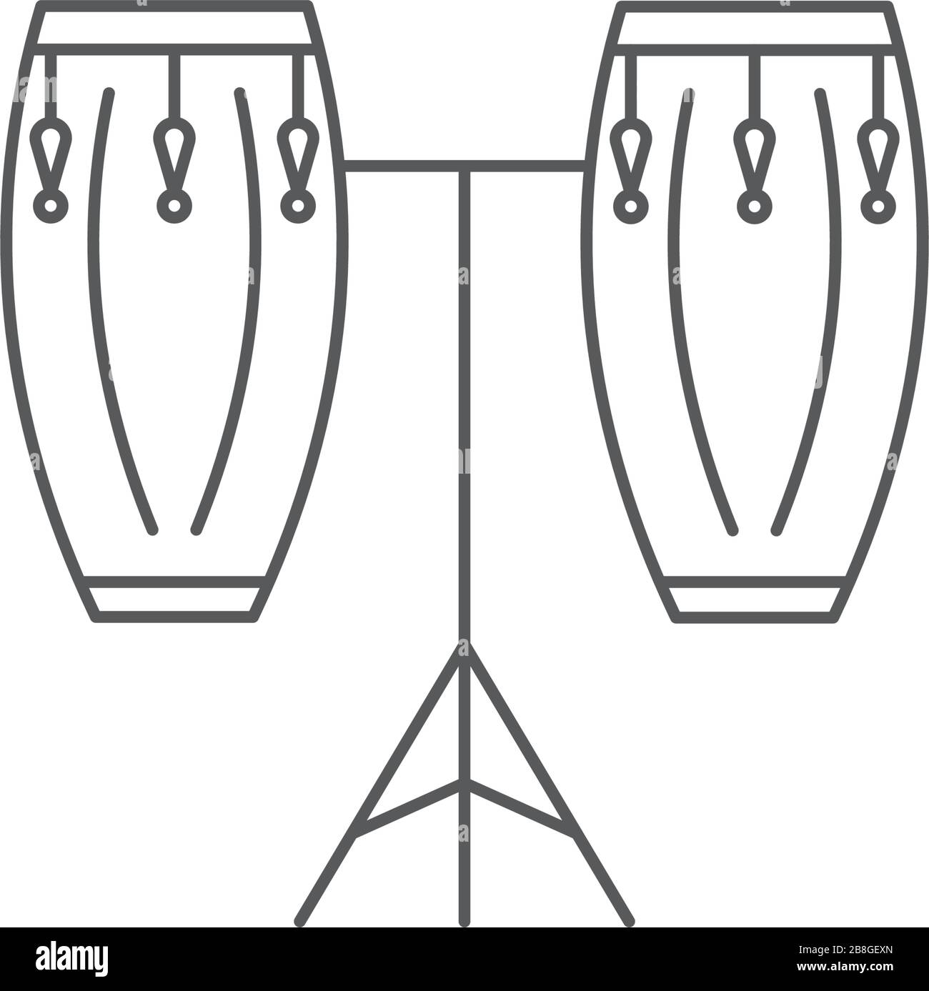 Conga drum vector icon symbol isolated on white background Stock Vector ...