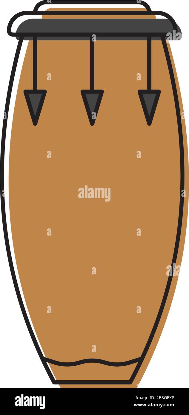 Conga drum vector icon symbol isolated on white background Stock Vector ...