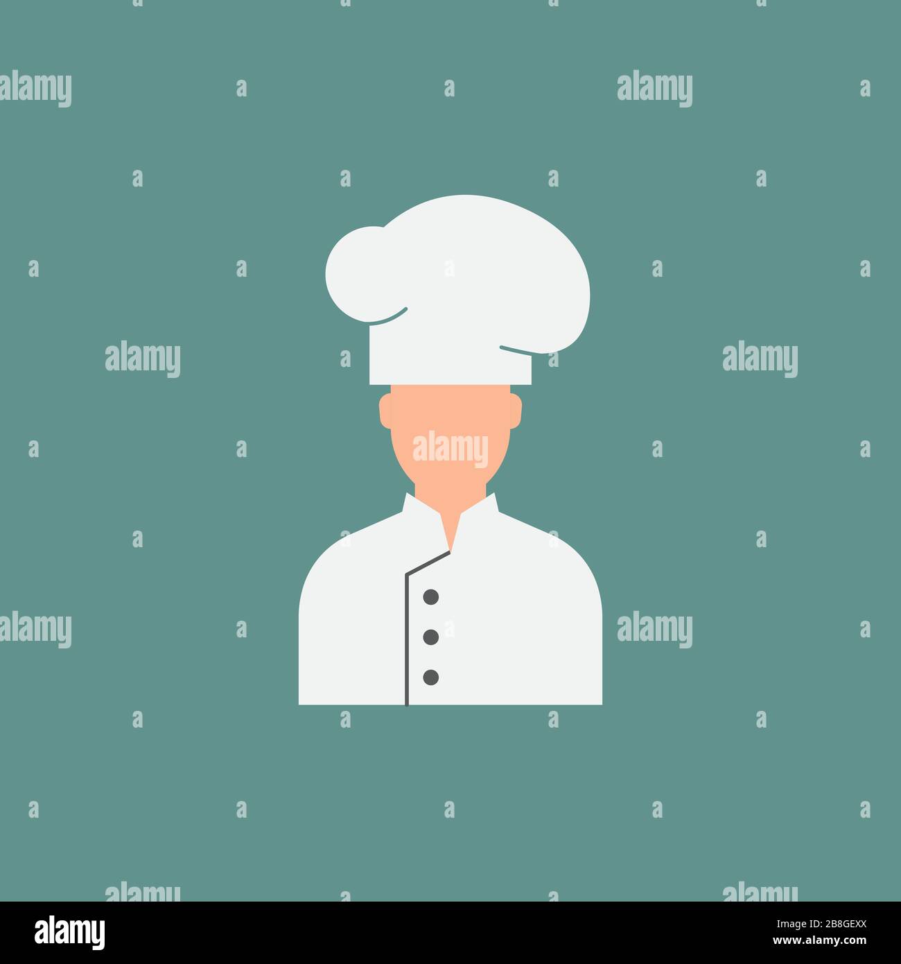 Cook man uniform vector icon symbol isolated on white background Stock ...