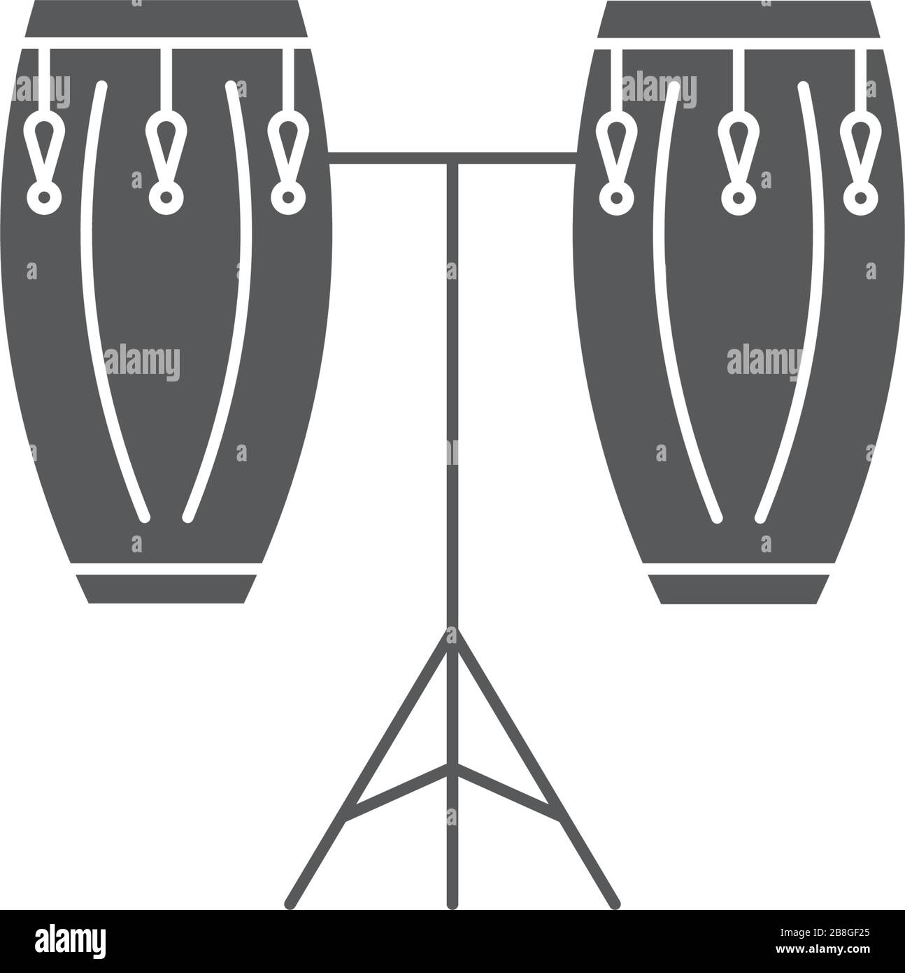 Conga drum vector icon symbol isolated on white background Stock Vector ...