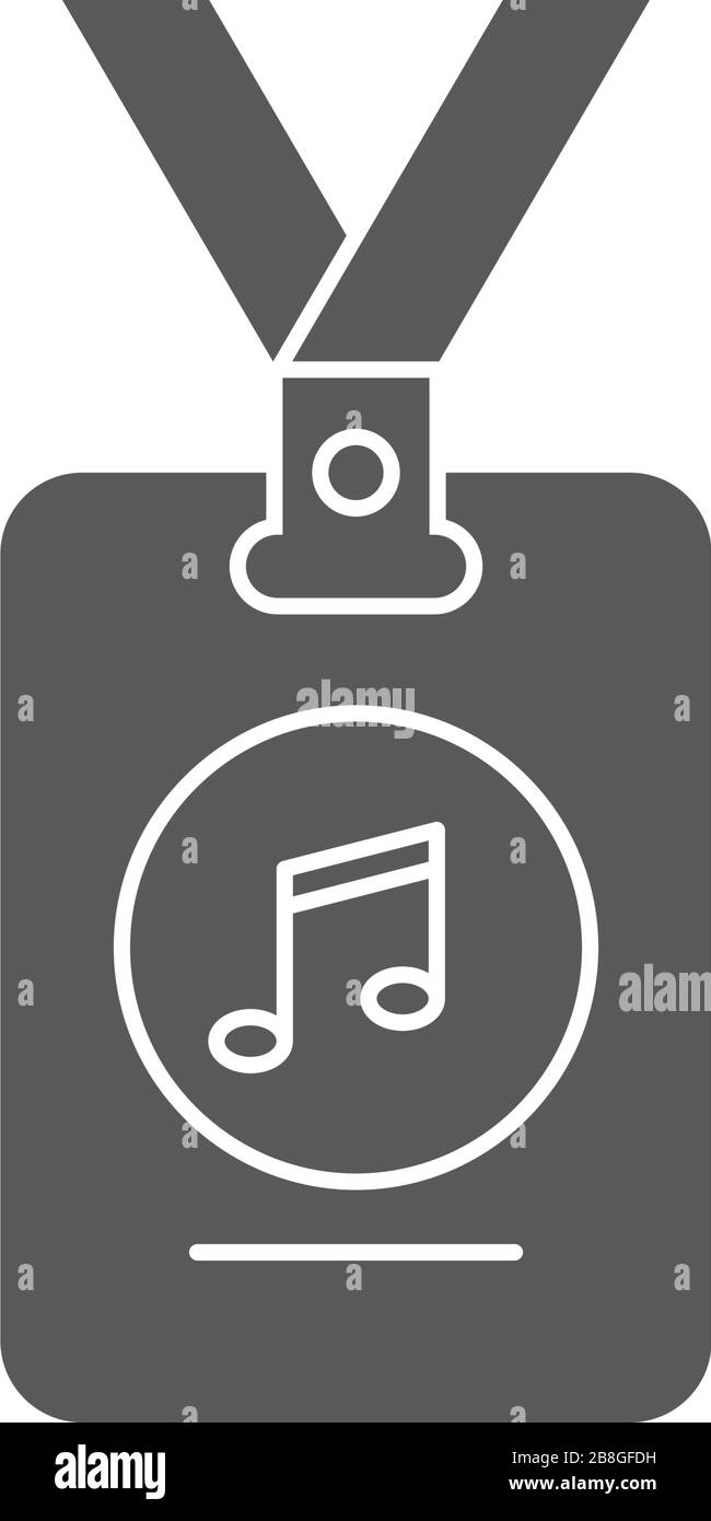 Music staff badge vector icon symbol isolated on white background Stock ...