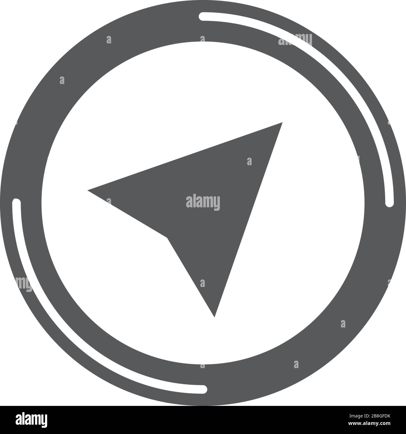 Navigation cursor vector icon symbol isolated on white background Stock ...