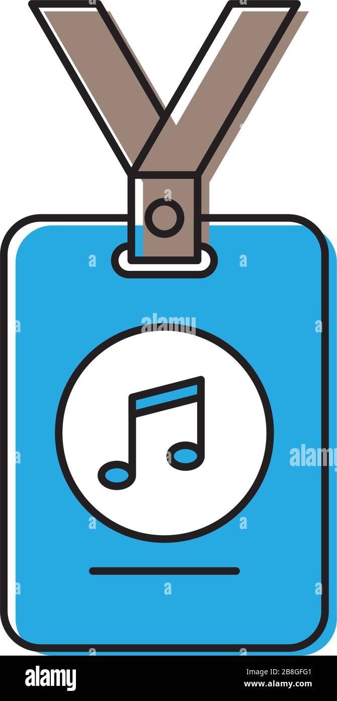 Music staff badge vector icon symbol isolated on white background Stock ...