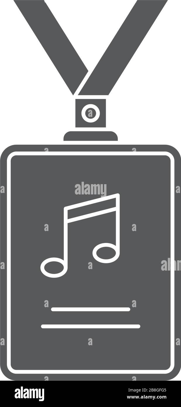 Music staff badge vector icon symbol isolated on white background Stock ...