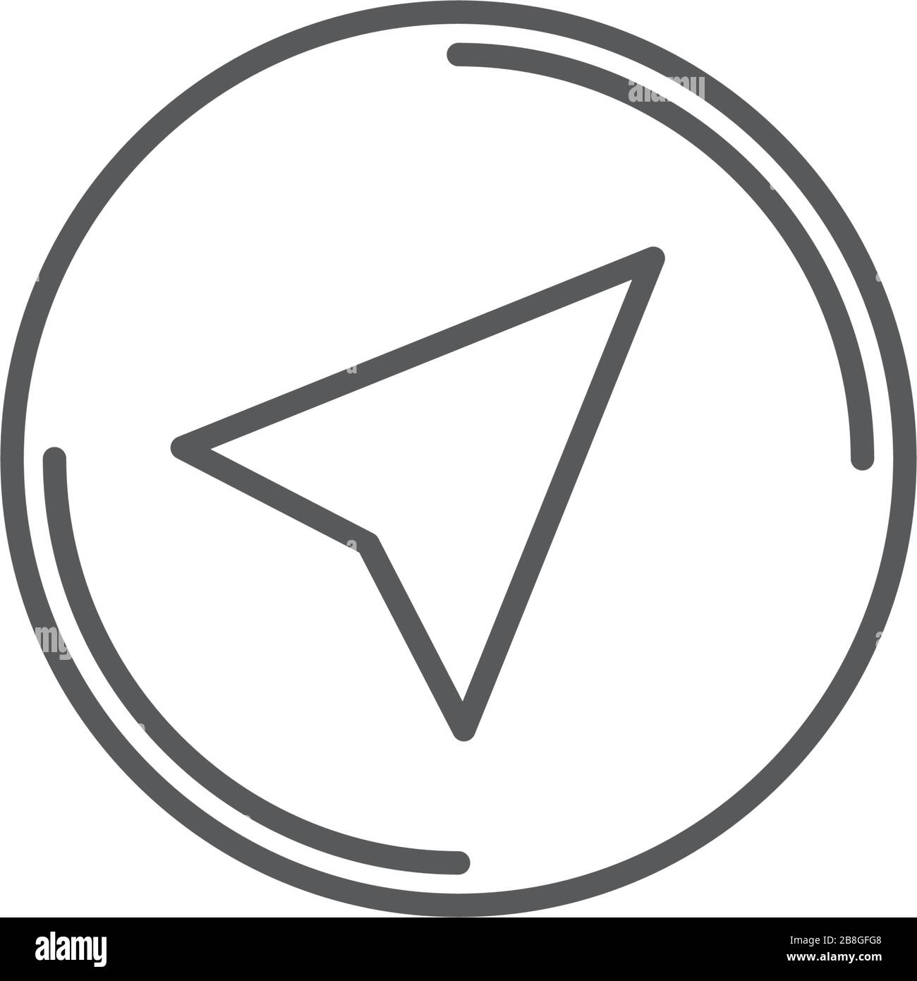 Navigation cursor vector icon symbol isolated on white background Stock ...