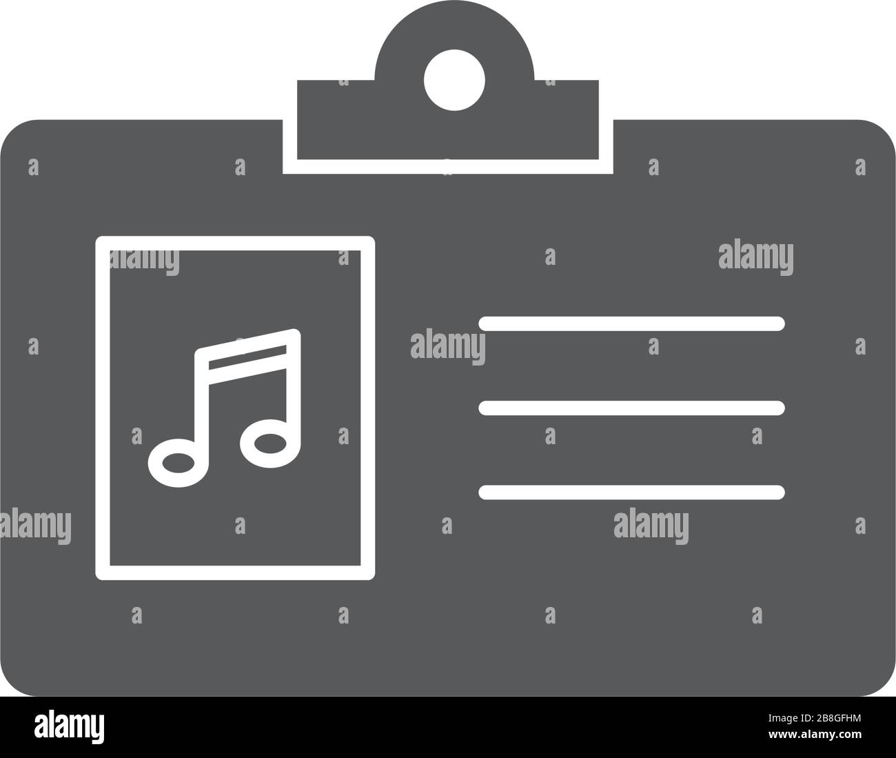 Music staff badge vector icon symbol isolated on white background Stock ...