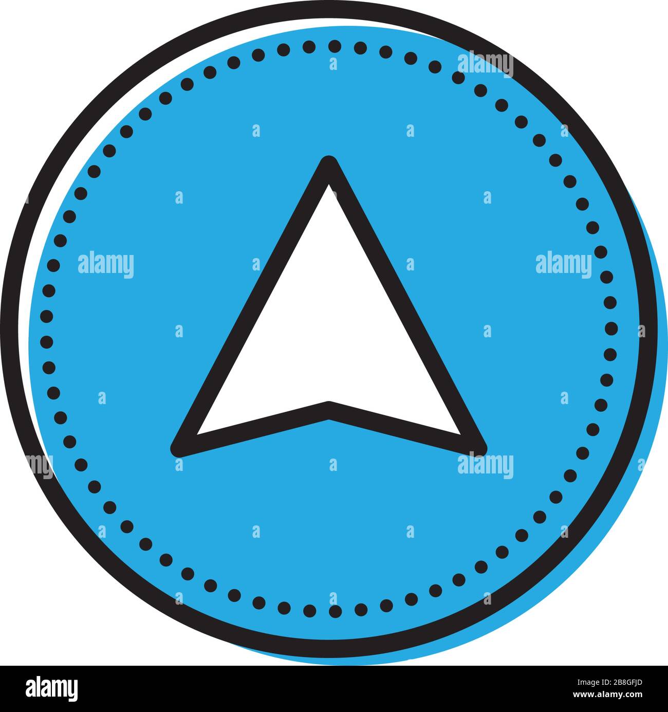 Navigation cursor vector icon symbol isolated on white background Stock ...