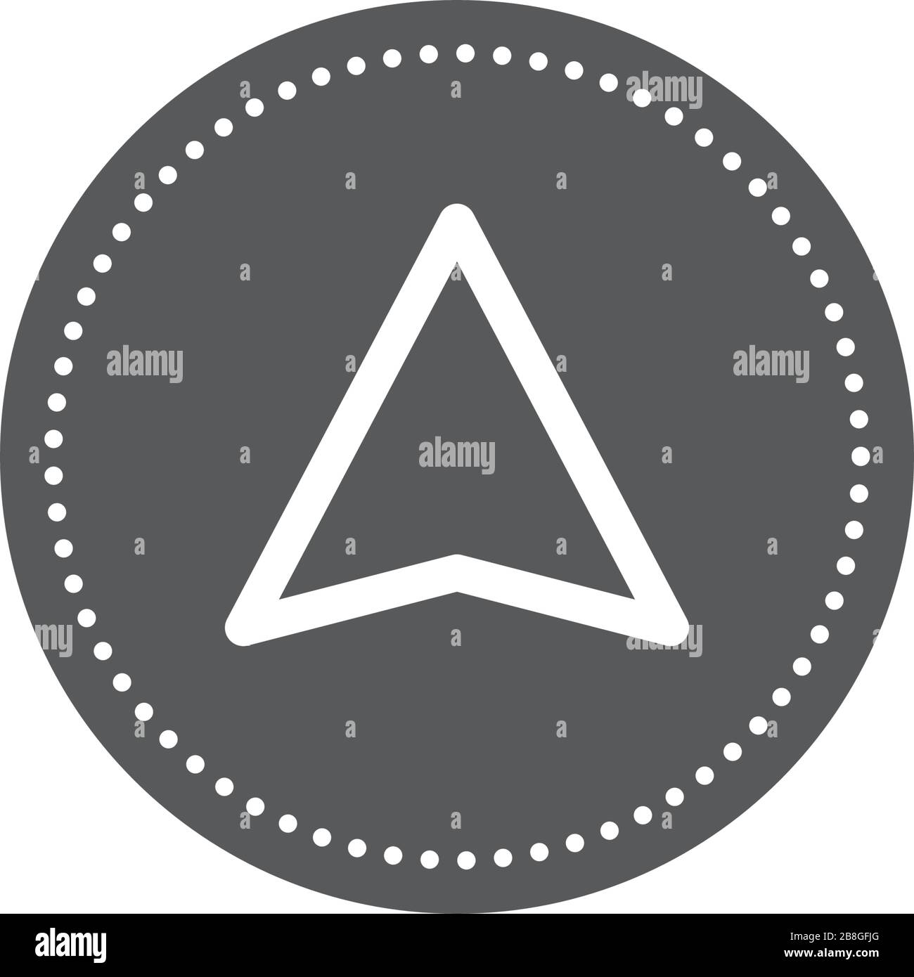 Navigation cursor vector icon symbol isolated on white background Stock ...