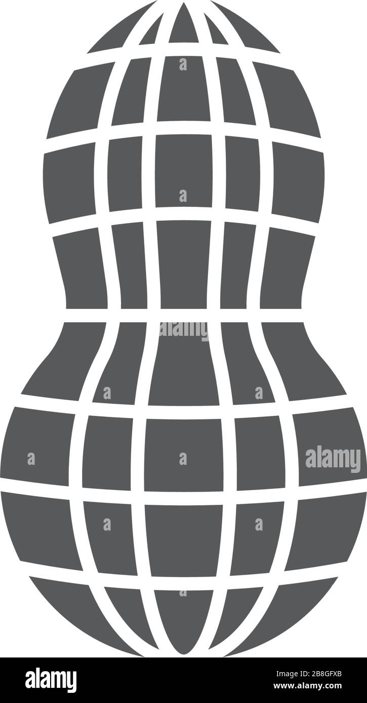 Peanut shell vector icon isolated on white background Stock Vector ...