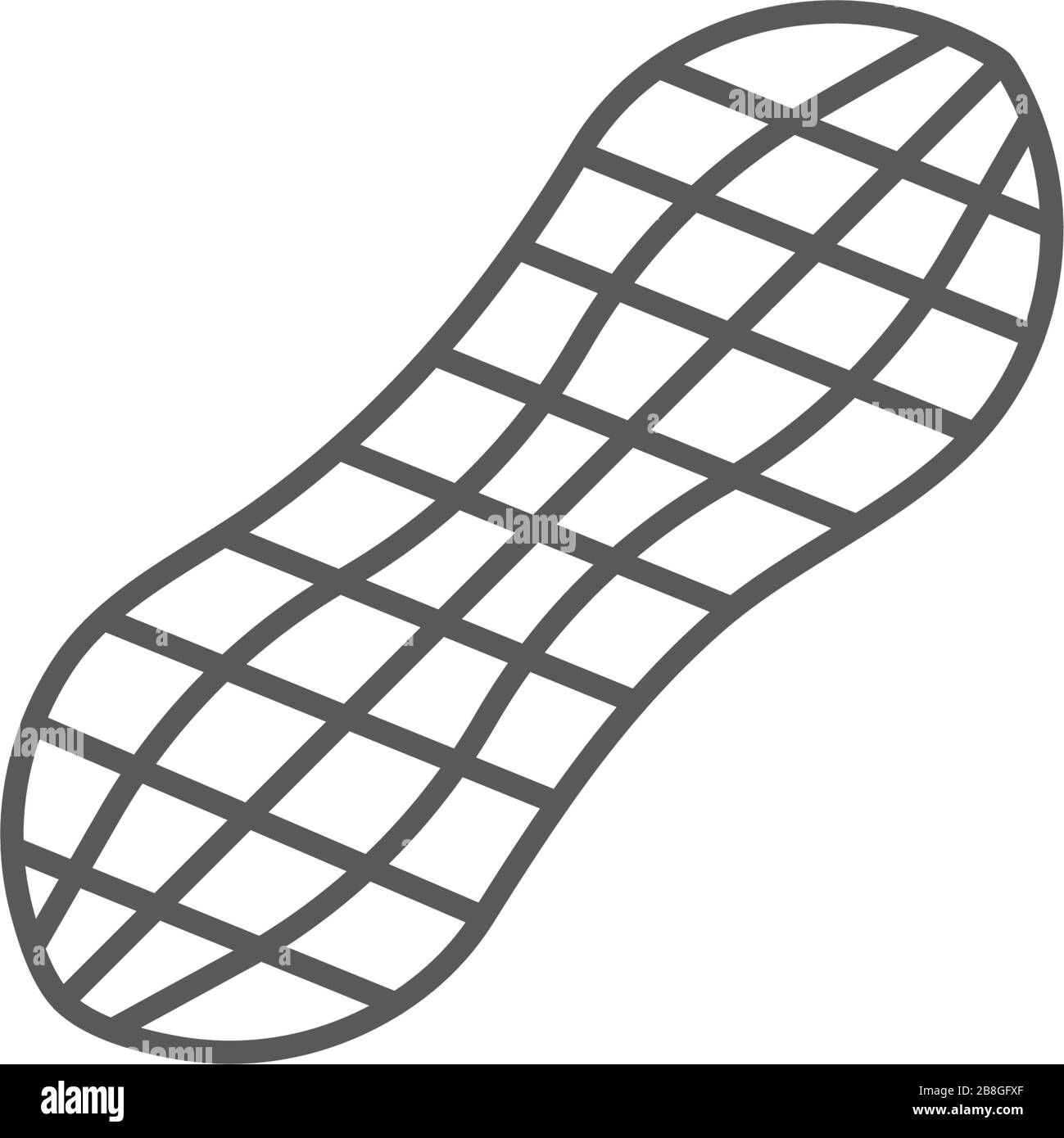 Peanut shell vector icon isolated on white background Stock Vector ...