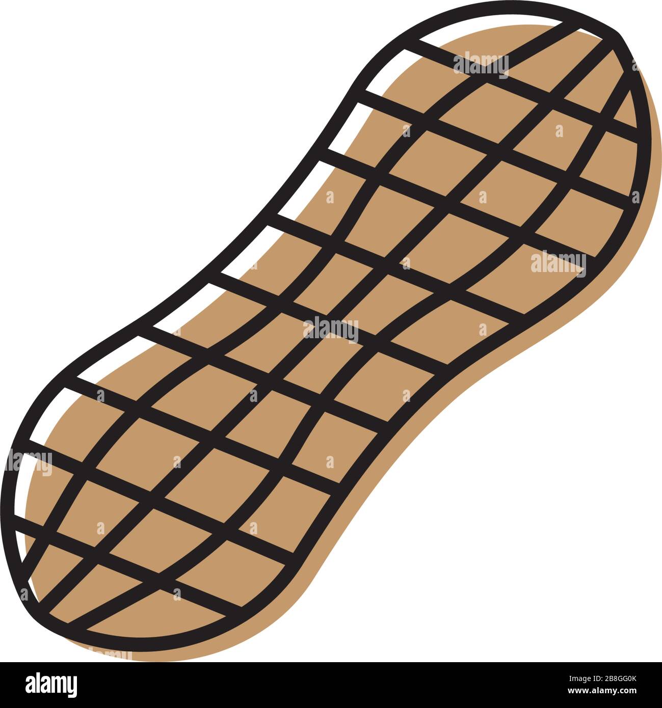 Peanut shell vector icon isolated on white background Stock Vector ...