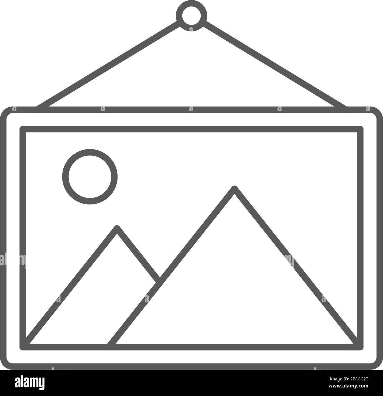 Picture frame vector icon isolated on white background Stock Vector ...