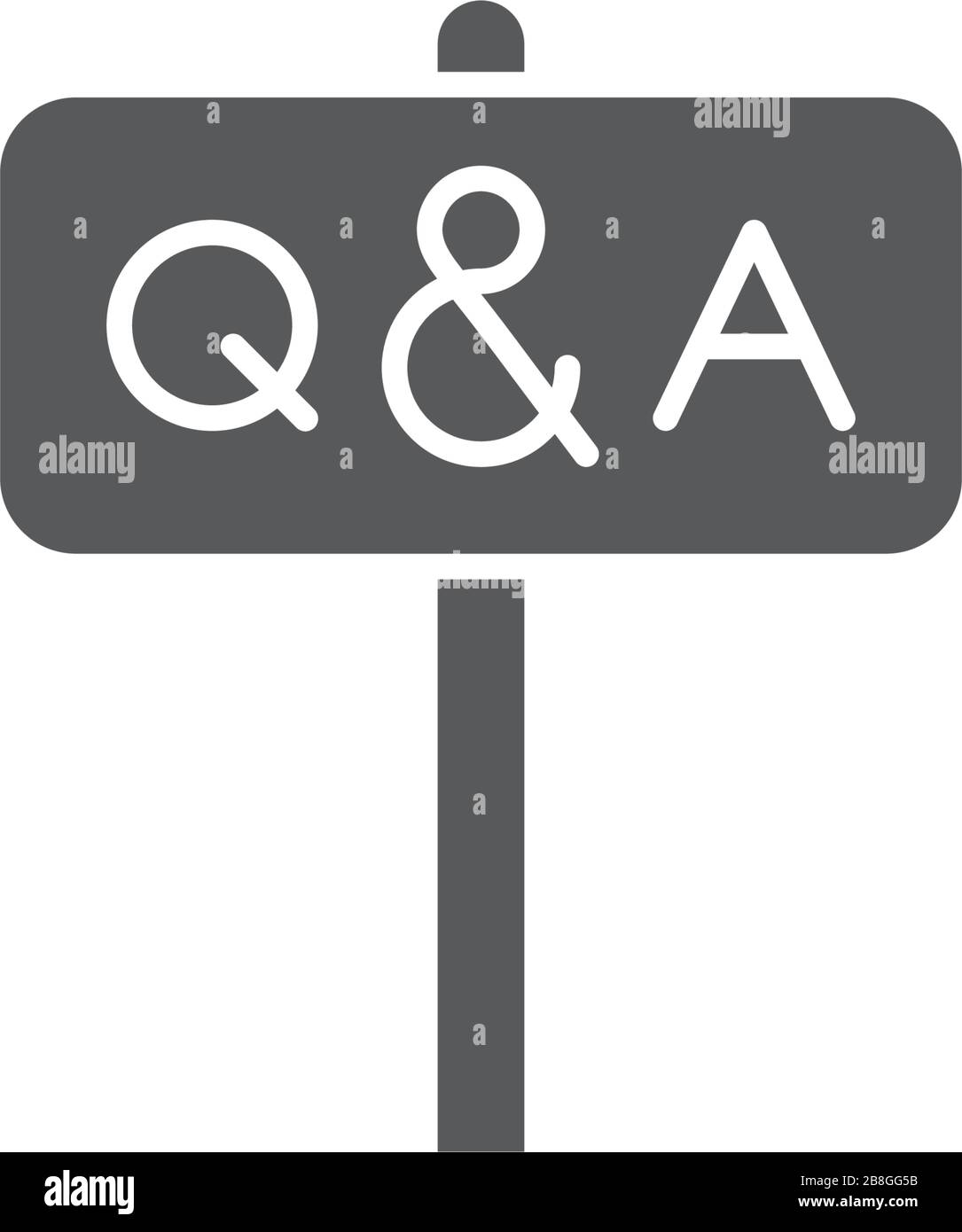 QnA or question and answer vector icon symbol isolated on white ...