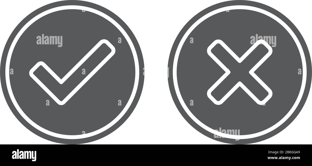 Check box line icons set isolated on white background Stock Vector ...