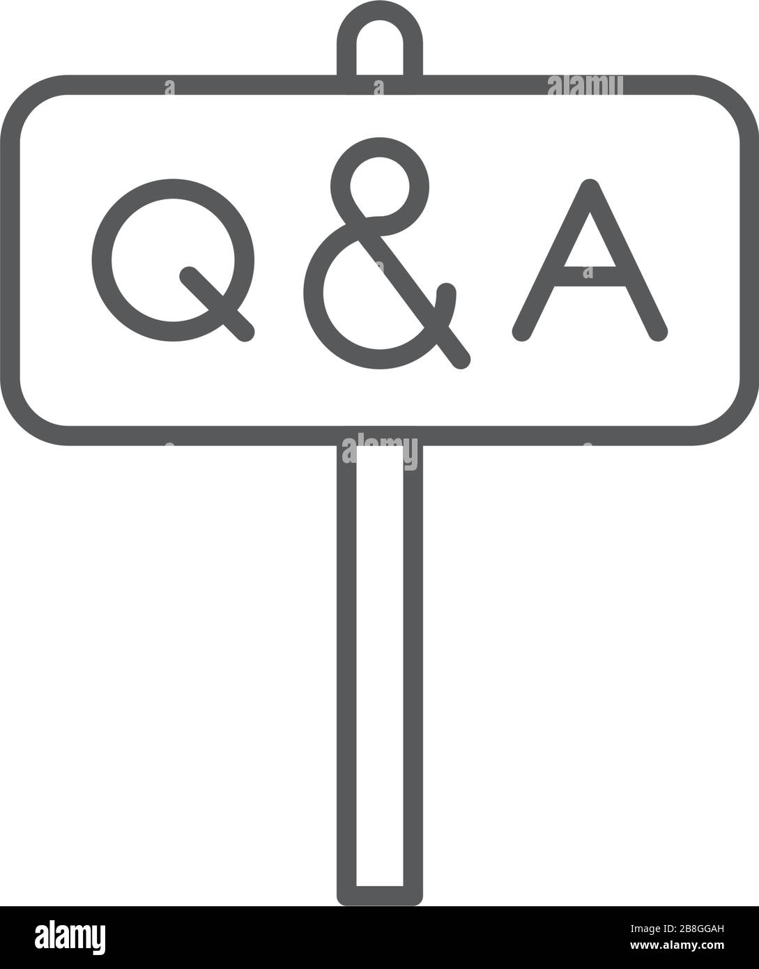 QnA or question and answer vector icon symbol isolated on white ...