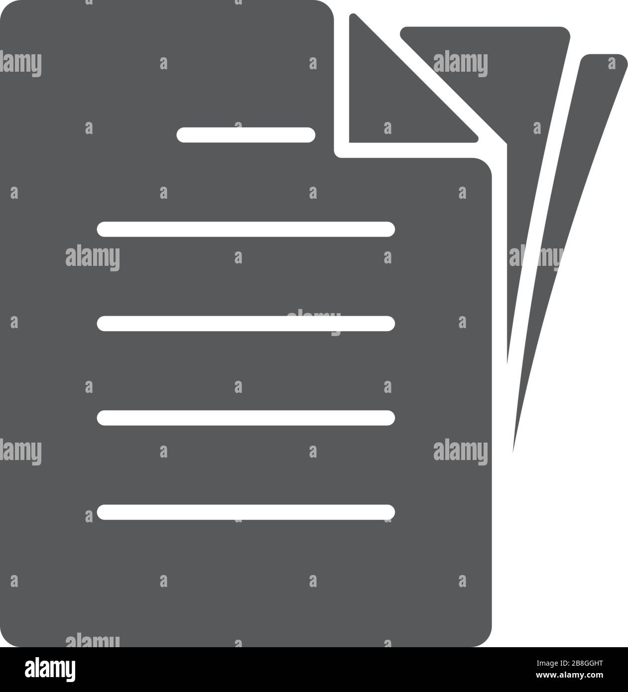 Document papers pile line icon, outline vector sign, linear style ...