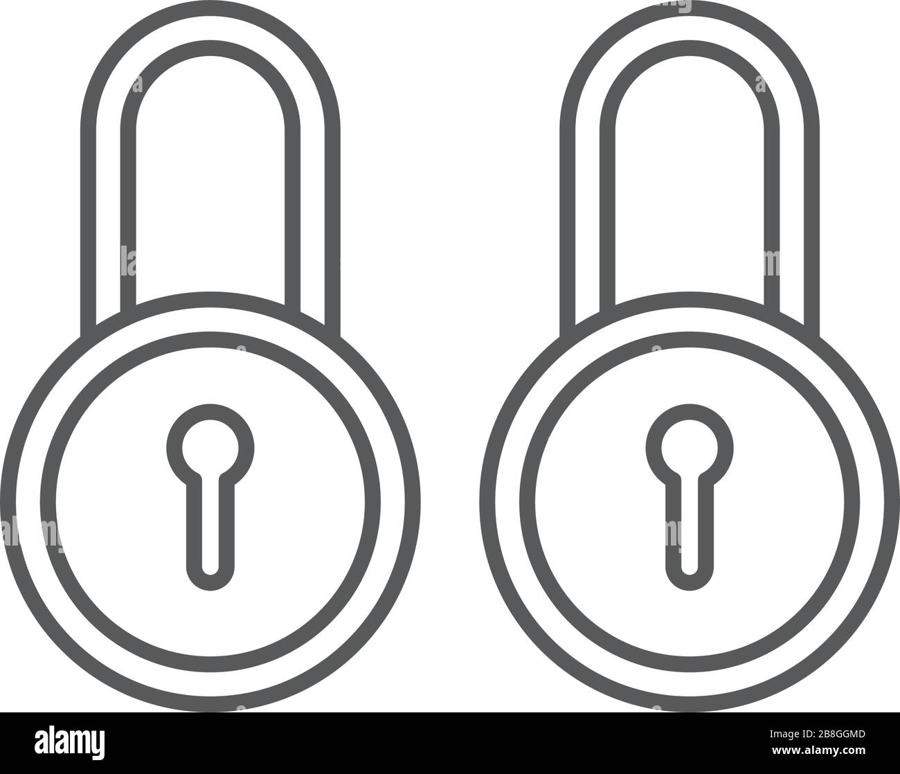 security Lock Icon Flat Graphic Design isolated on white Stock Vector ...