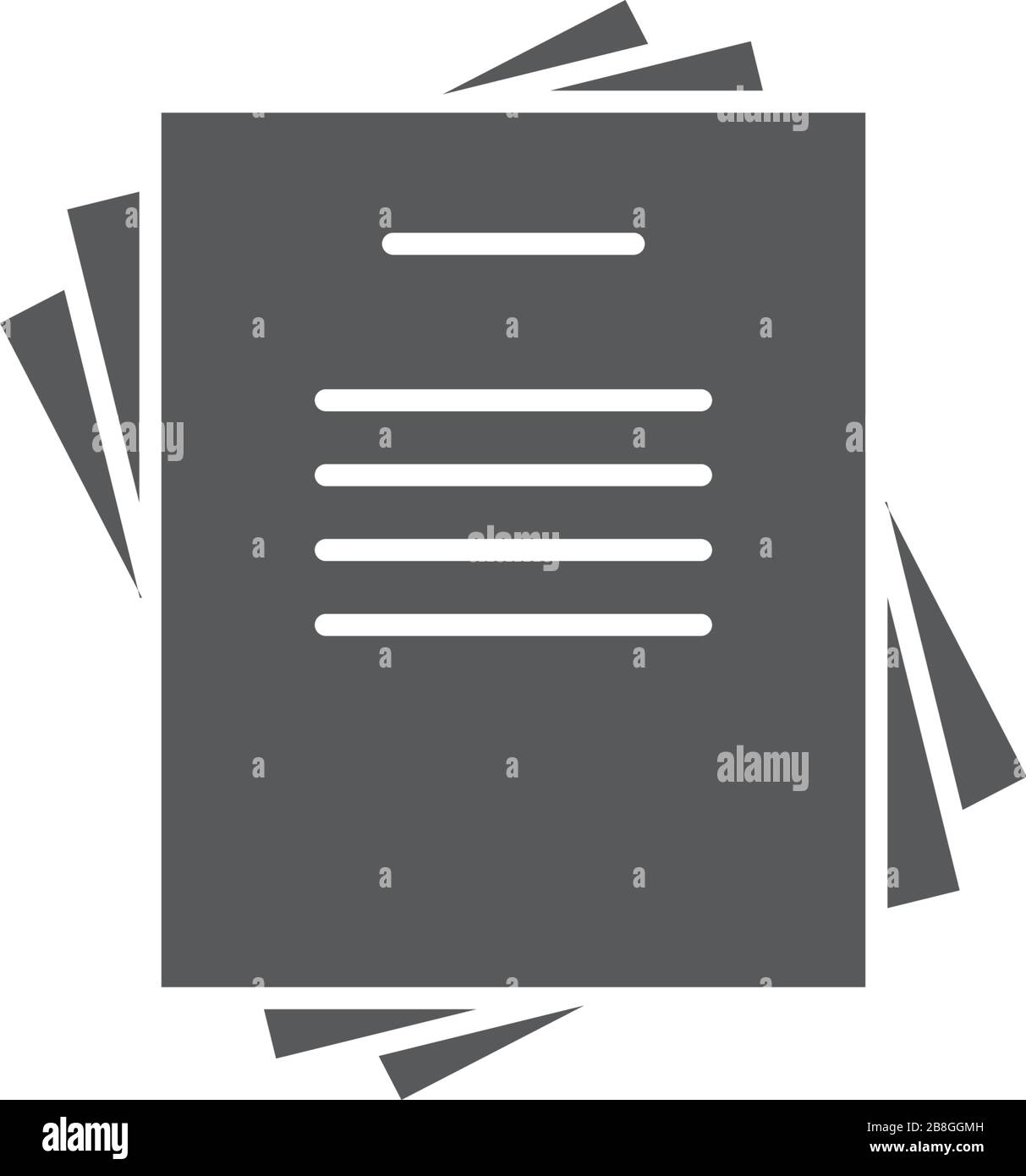 Document papers pile line icon, outline vector sign, linear style ...