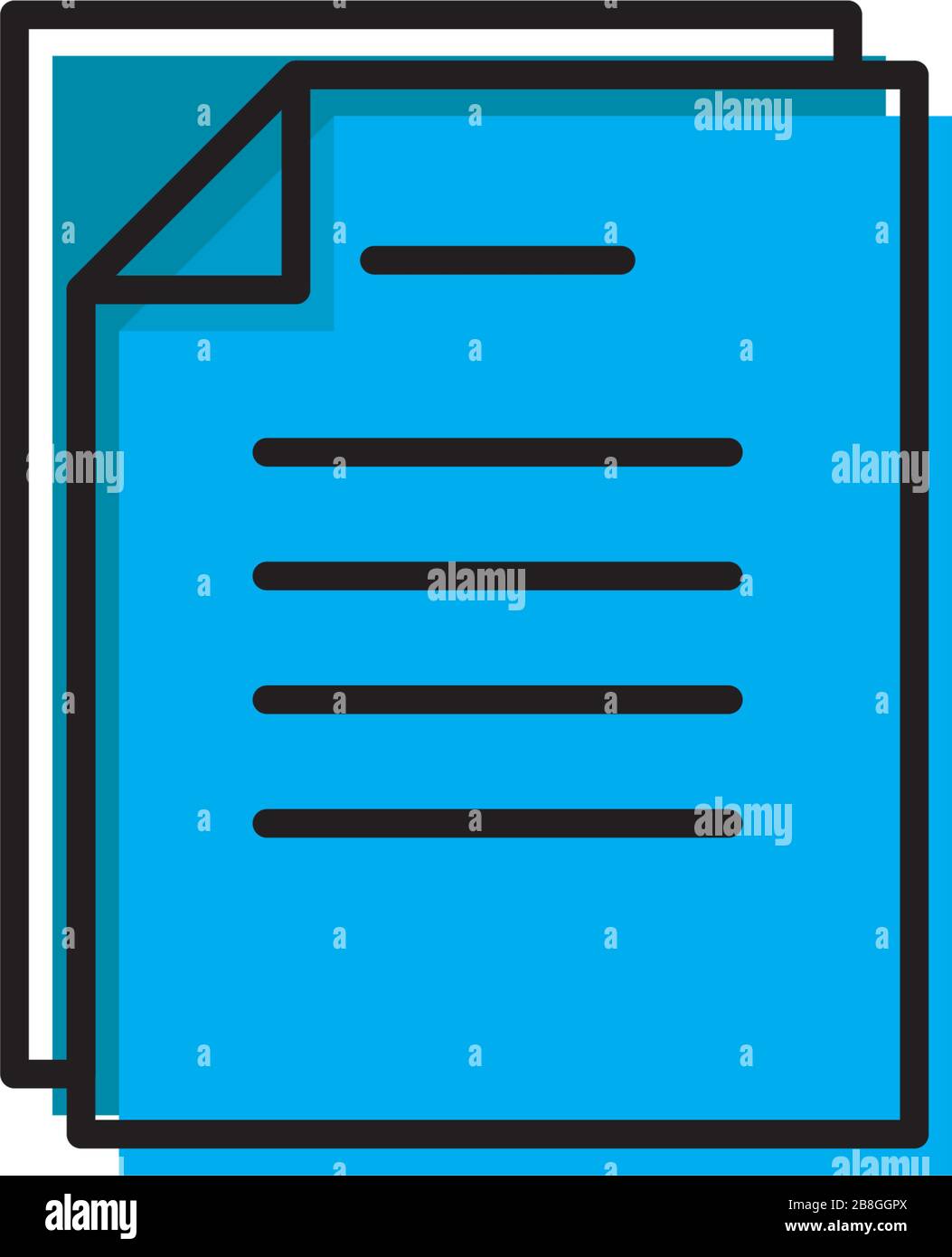 Document papers pile line icon, outline vector sign, linear style ...