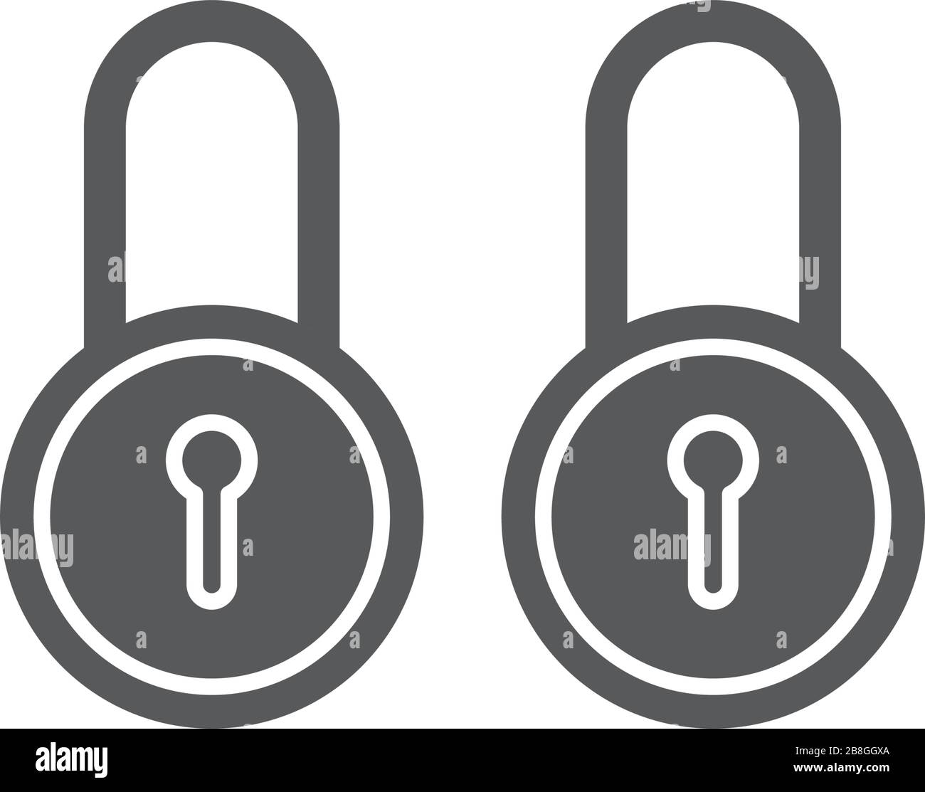 security Lock Icon Flat Graphic Design isolated on white Stock Vector ...