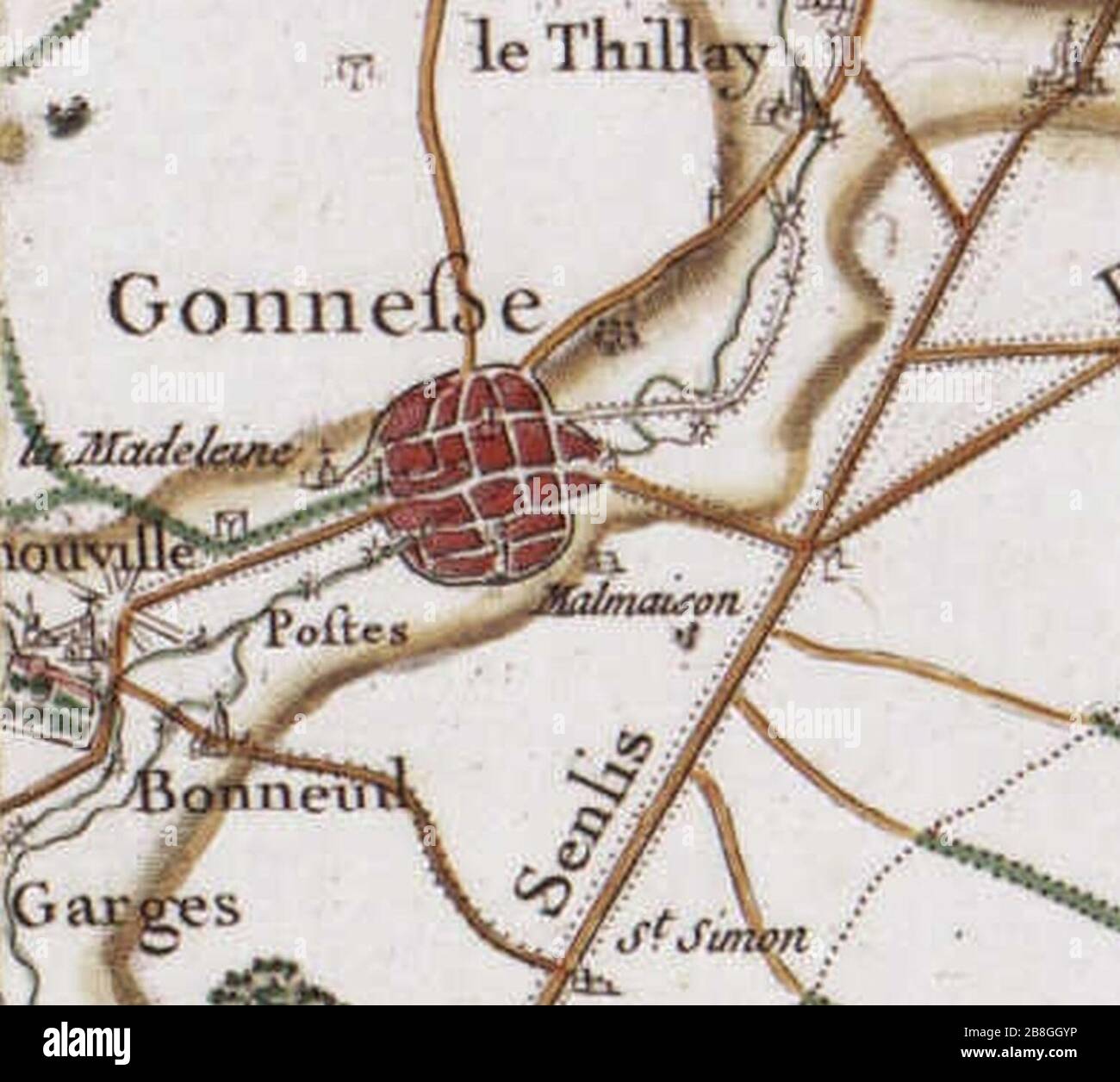 Gonesse-Carte de Cassini1 Stock Photo - Alamy