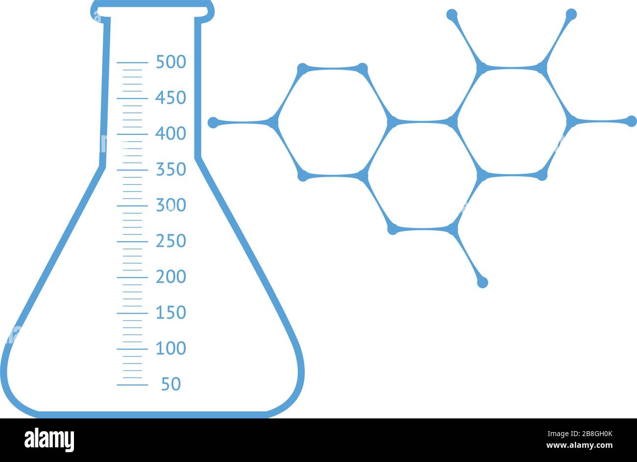laboratory chemistry equipment, test tube icon, lab flask icon. Stock ...