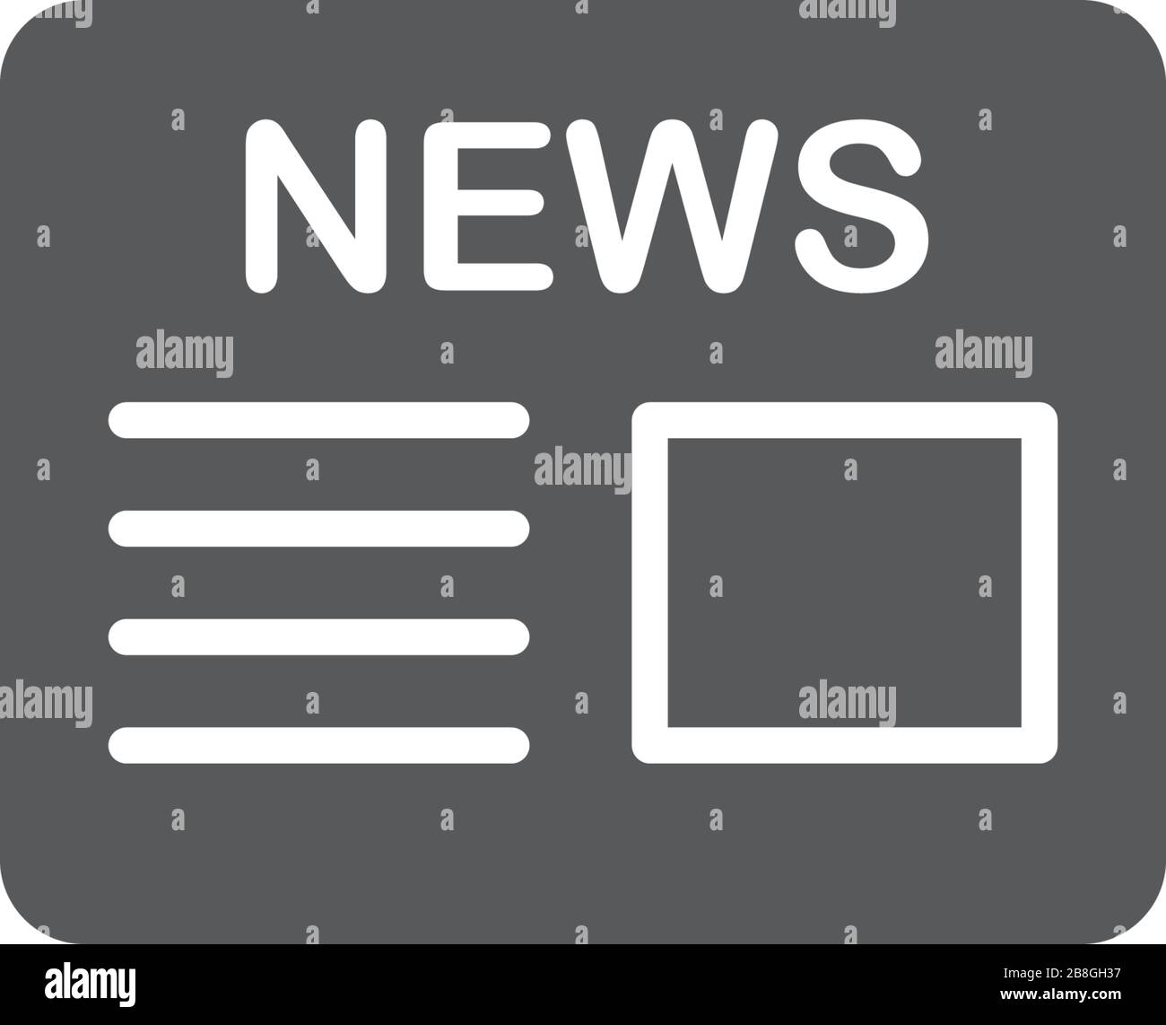 News symbol. Newspaper line icon, outline vector symbol illustration ...