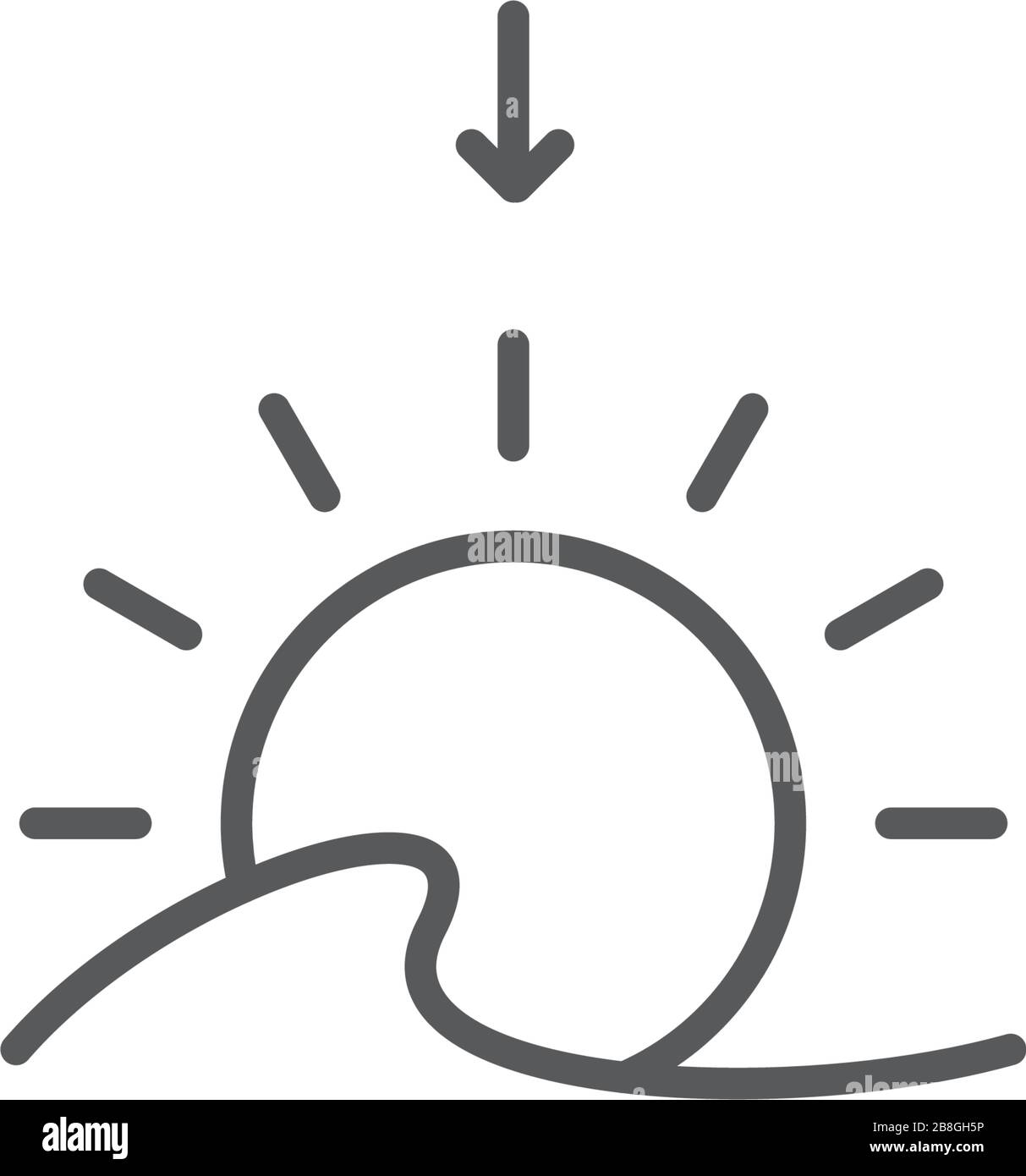 Sunset simple vector icon. Weather symbols, Forecast design element ...