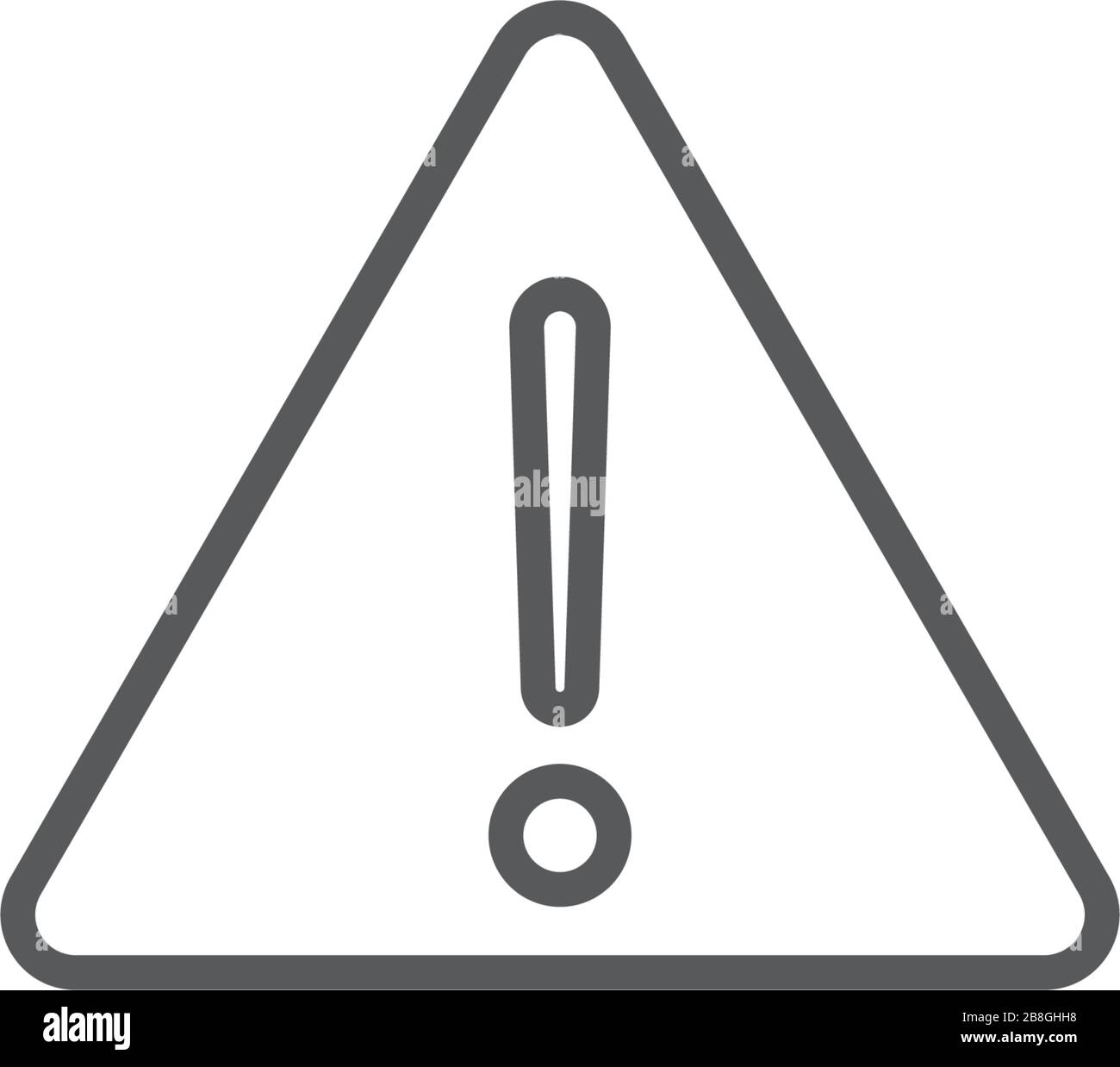 warning Attention Sign vector Icon Flat Graphic Design isolated on ...