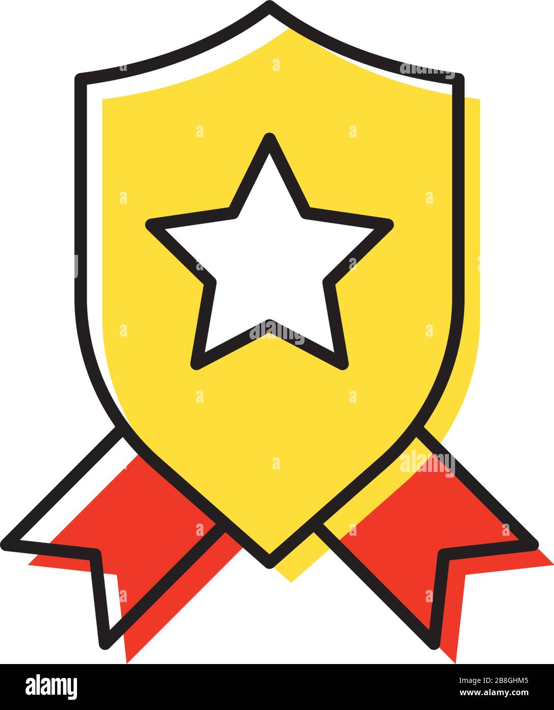 Award Badge vector icon illustration design isolated on white Stock ...