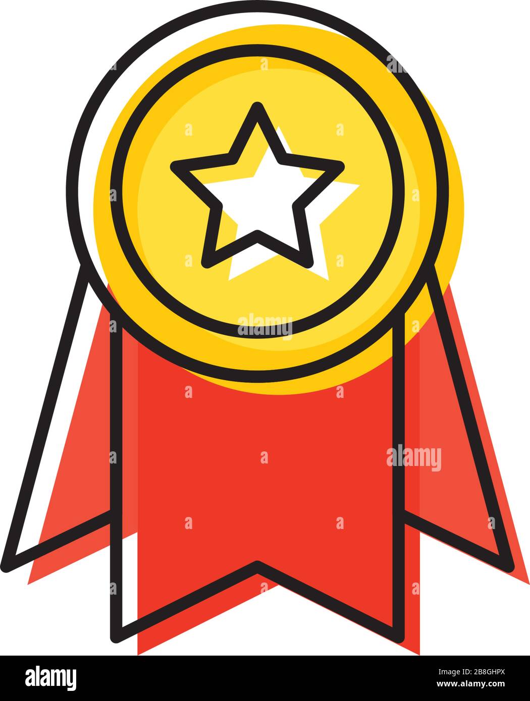 Award Badge vector icon illustration design isolated on white Stock ...
