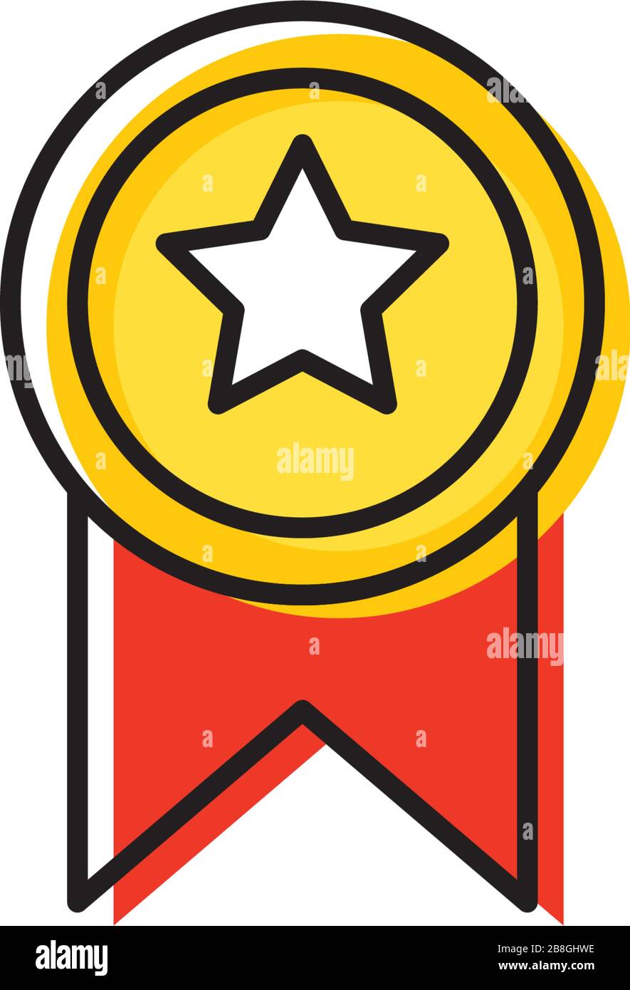 Award Badge vector icon illustration design isolated on white Stock ...