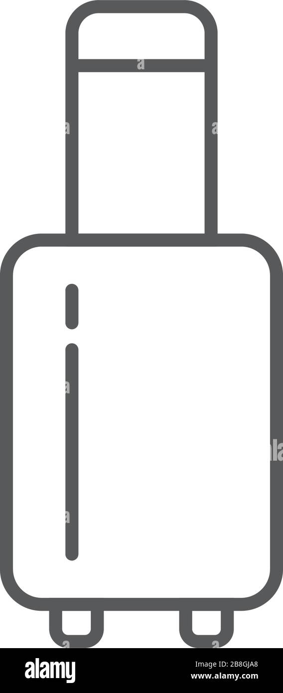 Baggage, luggage line icon, outline vector sign, linear style pictogram isolated on white Stock ...