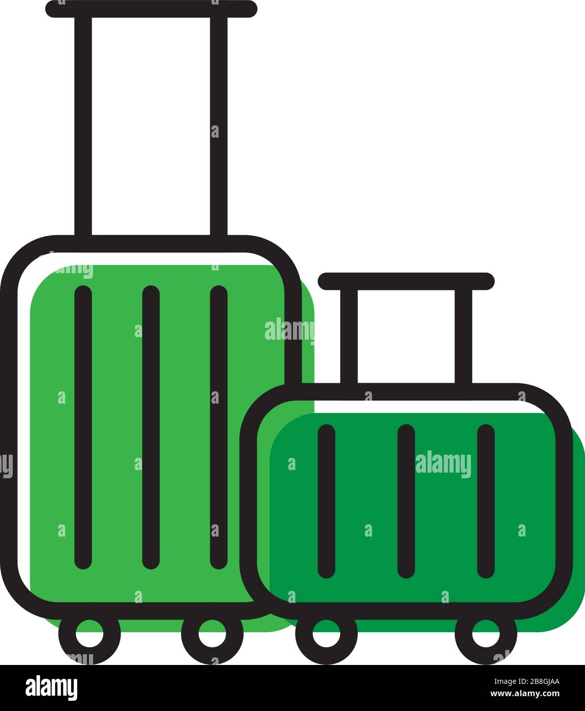 Baggage, luggage line icon, outline vector sign, linear style pictogram ...