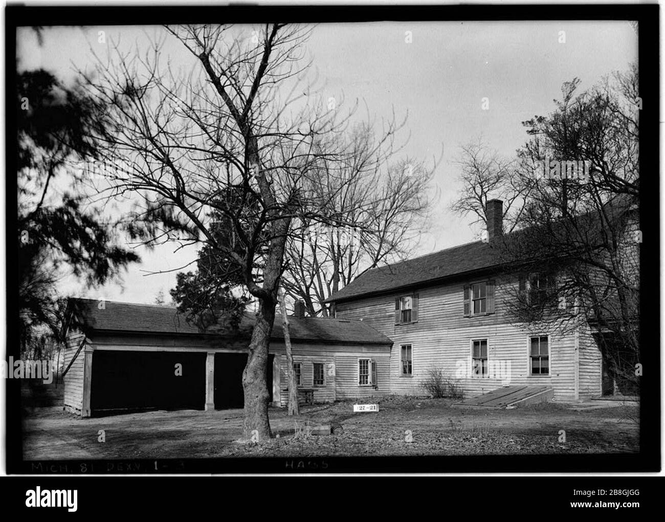 Gordon Hall Dexter MI 1934 south wing Stock Photo - Alamy