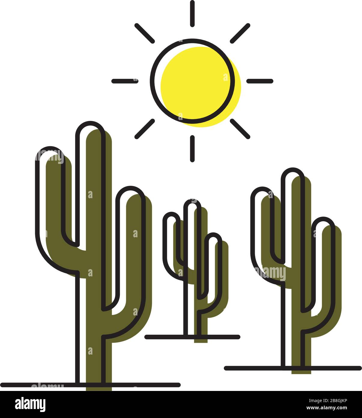 Saguaro cactus at sunset Cut Out Stock Images & Pictures - Alamy