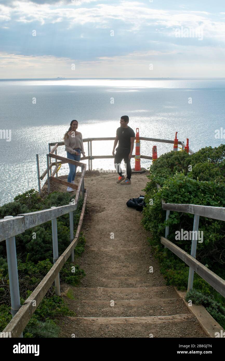 Two people dance together at Muir Beach Overlook in Marin County, CA ...