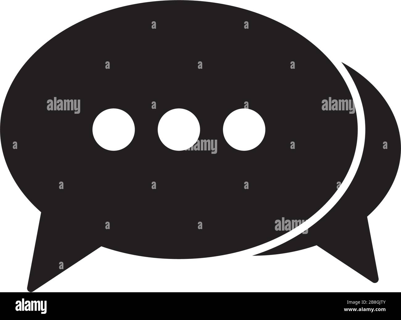 Simply vector chat bulb symbol isolated on white background Stock ...