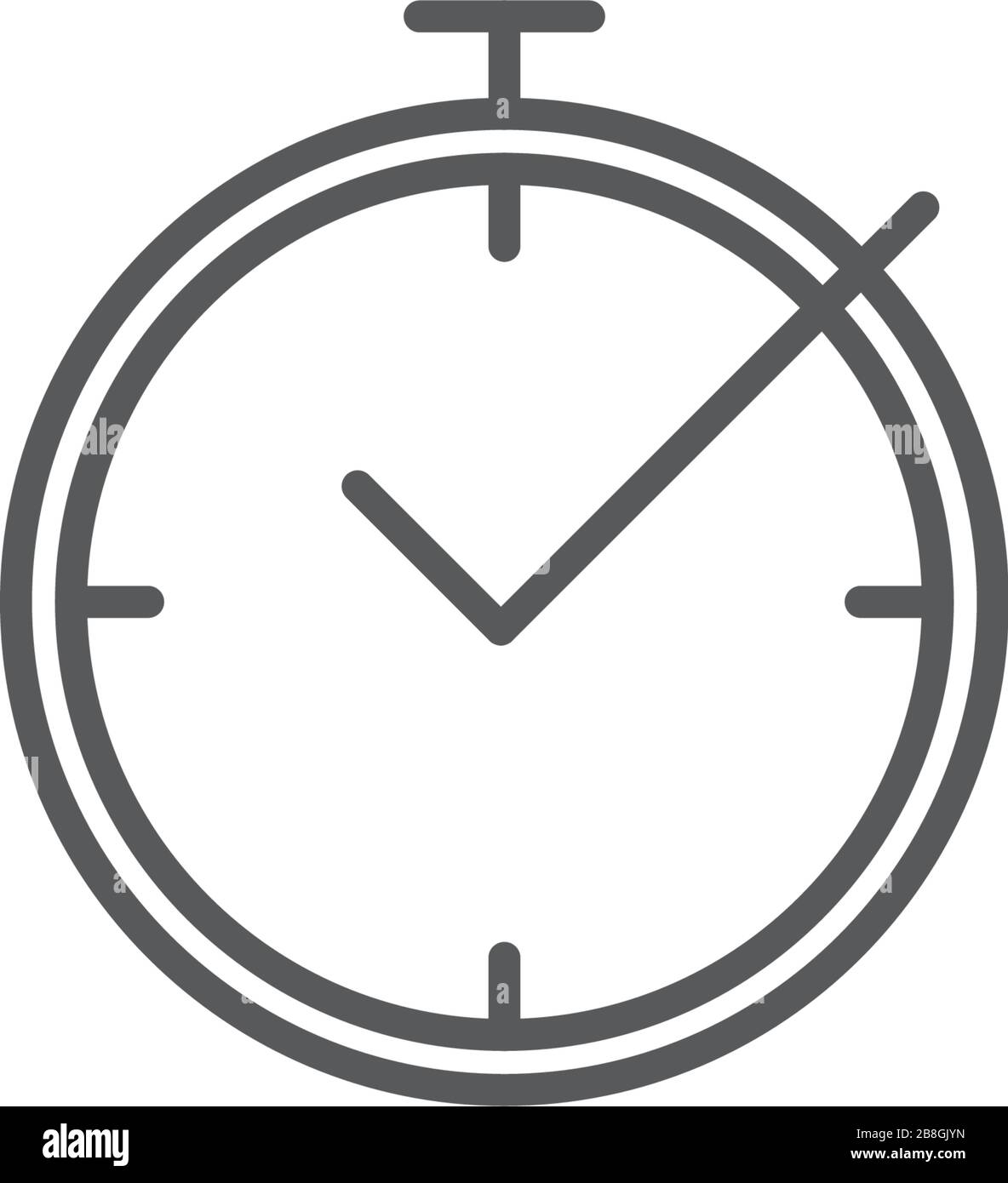 Check Time Icon Logo Design Element isolated on white background Stock ...