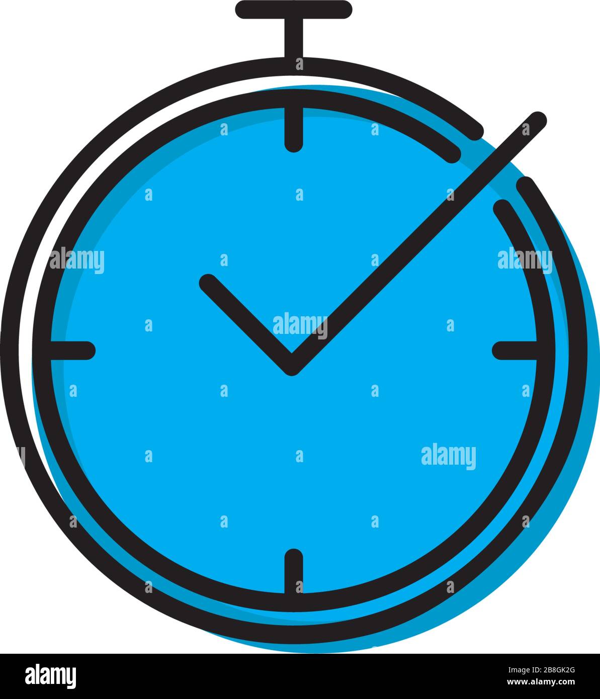 Check Time Icon Logo Design Element isolated on white background Stock ...