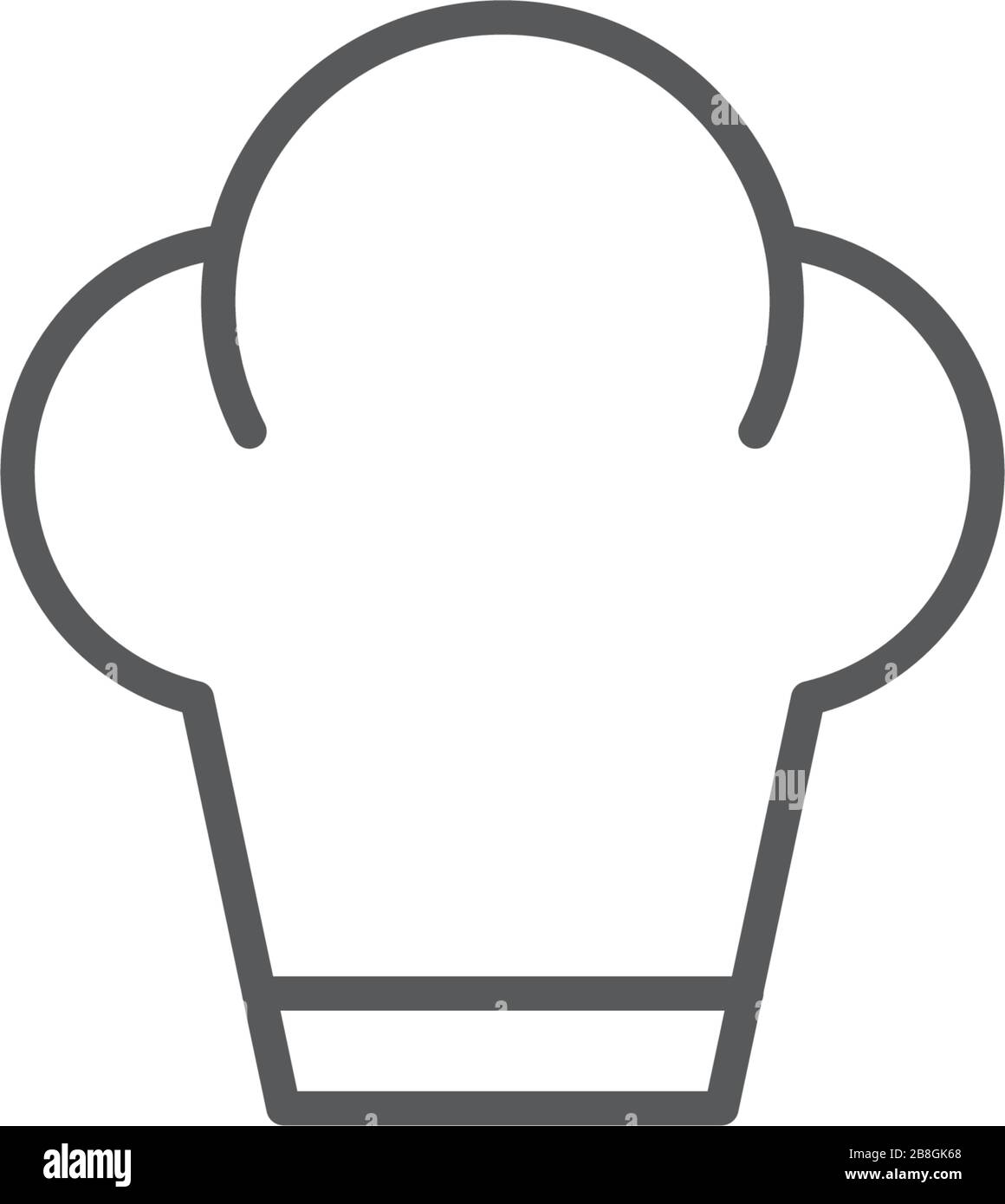 Chef hat line icon outline vector sign linear style pictogram isolated ...