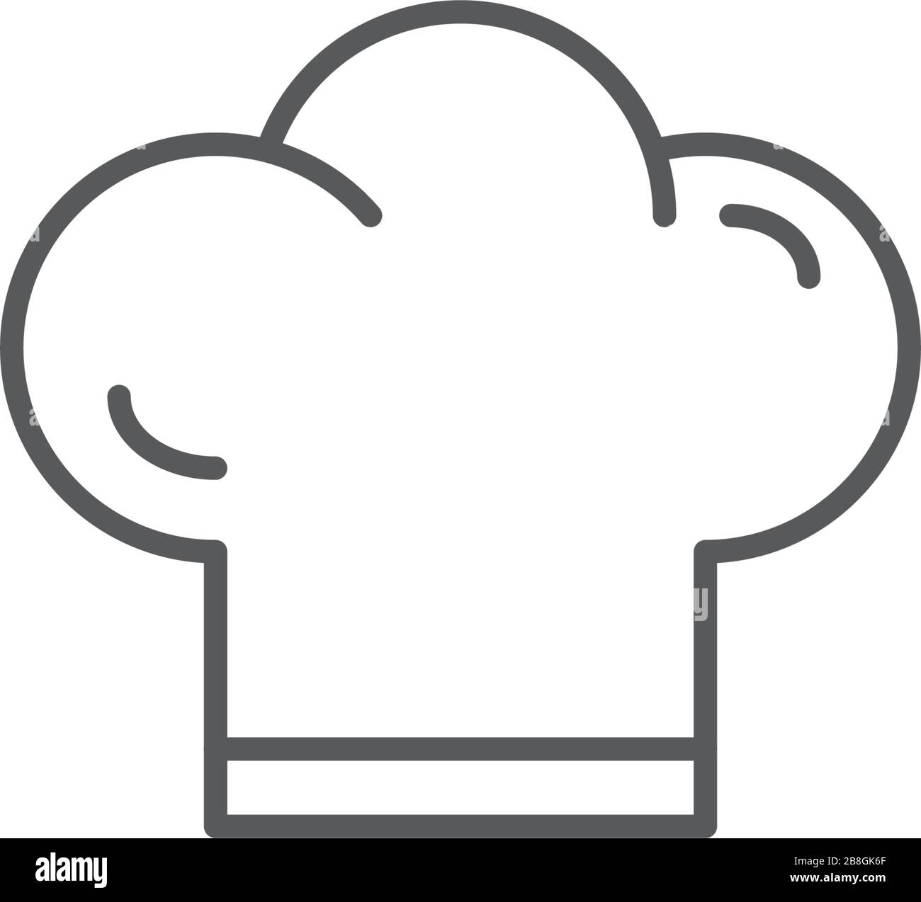 Chef hat line icon outline vector sign linear style pictogram isolated ...